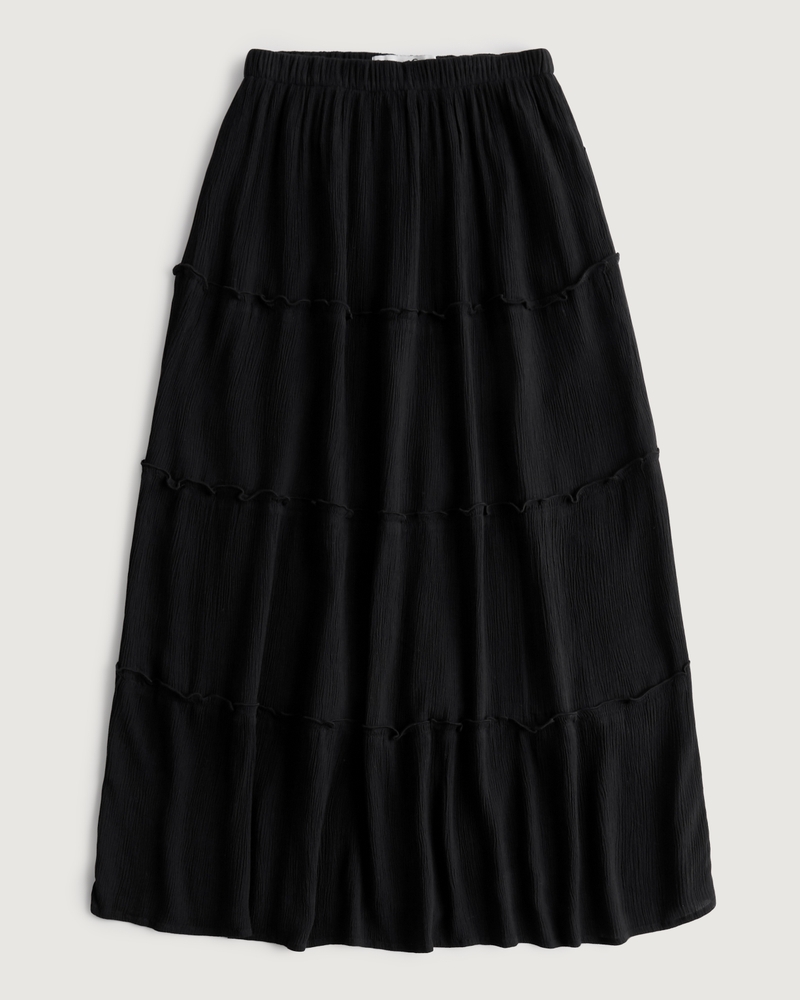 Women's Ultra High-Rise Tiered Maxi Skirt | Women's Bottoms ...
