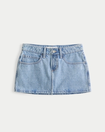 Women's Low-Rise Bow Applique Denim Mini Skort | Women's Weekly Sets ...