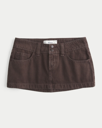 Women's Ultra Low-Rise Denim Micro Mini Skort | Women's Bottoms ...