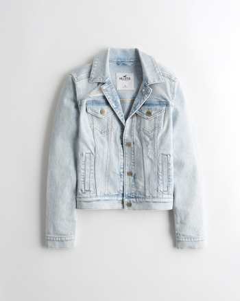 Girls Light Wash Denim Jacket | Girls Jackets & Coats | HollisterCo.com