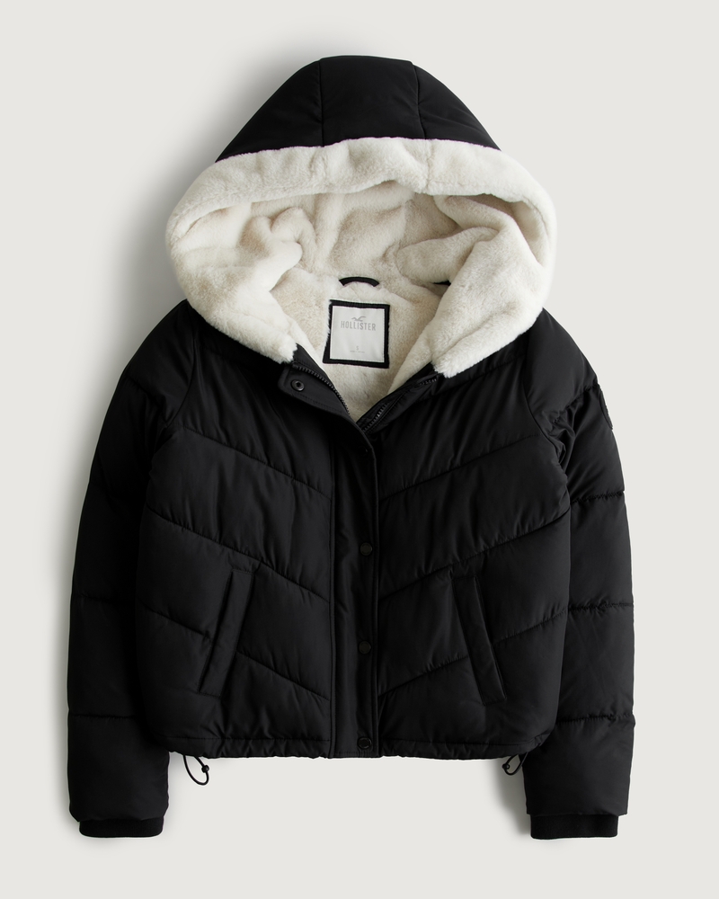 Damen Faux Fur-Lined Puffer Jacket | Damen Jacken und Mäntel ...