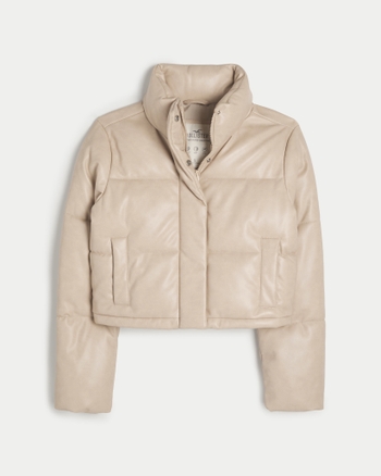 Women's Ultimate Vegan Leather Mini Puffer Jacket | Women's ...
