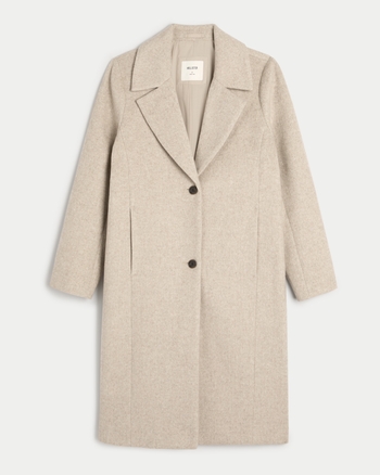 Mujeres Longline Wool Blend Coat | Mujeres Recién llegados ...