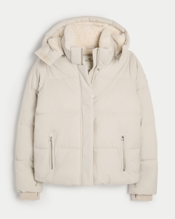 Women's Cozy-Lined All-Weather Puffer Jacket | Women's Jackets & Coats ...