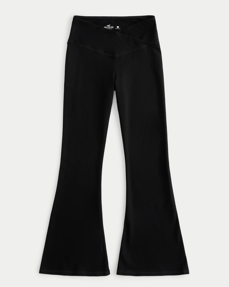 Women's Ultra High-Rise Crossover Waist Flared Leggings | Women's ...