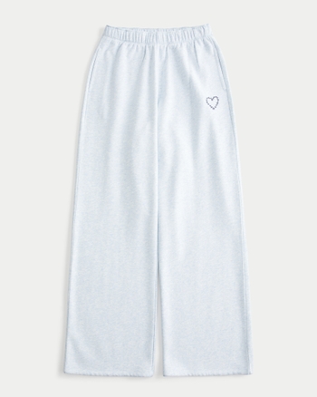 Women's Heart Graphic Wide-Leg Sweatpants | Women's Clearance ...