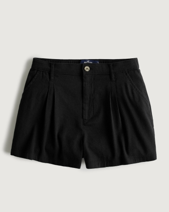 Women's Ultra High-Rise Tailored Linen Blend Shorts | Women's Bottoms ...