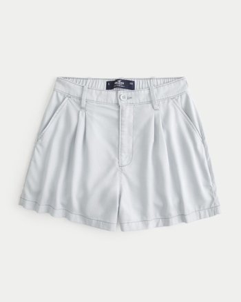 Women's Ultra High-Rise Tencel Tailored Shorts | Women's | HollisterCo.com
