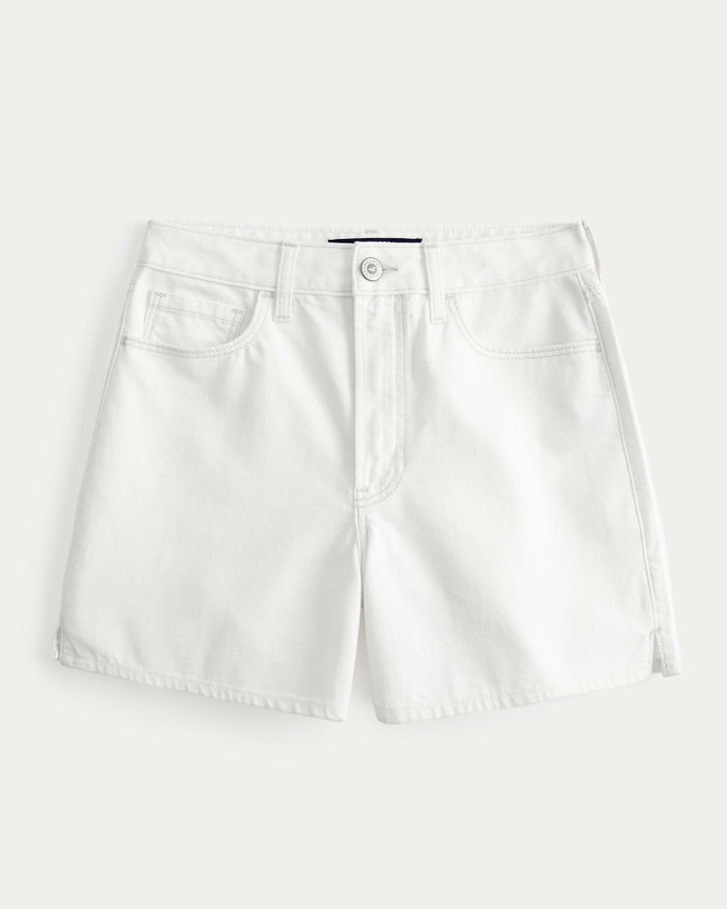 Women's Ultra High-Rise 90s White Denim Shorts | Women's Bottoms ...