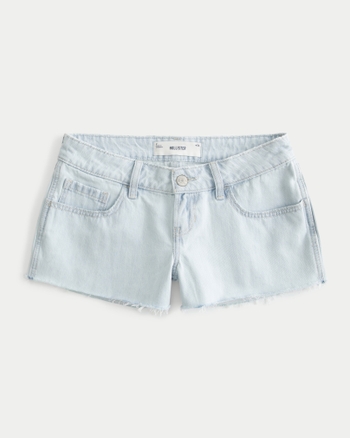 Women's Ultra Low-Rise Light Wash Denim Mini Shorts | Women's Bottoms ...
