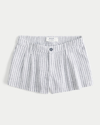 Women's Hollister Livvy Low-Rise Linen-Blend Shorts | Women's New ...