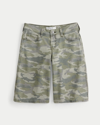 Women's Low-Rise Camo Super Baggy Jort | Women's | HollisterCo.com