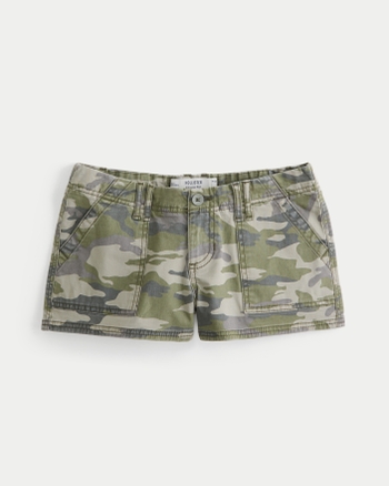 Women's Ultra Low-Rise Twill Camo Mini Shorts | Women's Bottoms ...