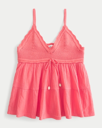 Women's Easy Crochet Bust Cami | Women's Tops | HollisterCo.com