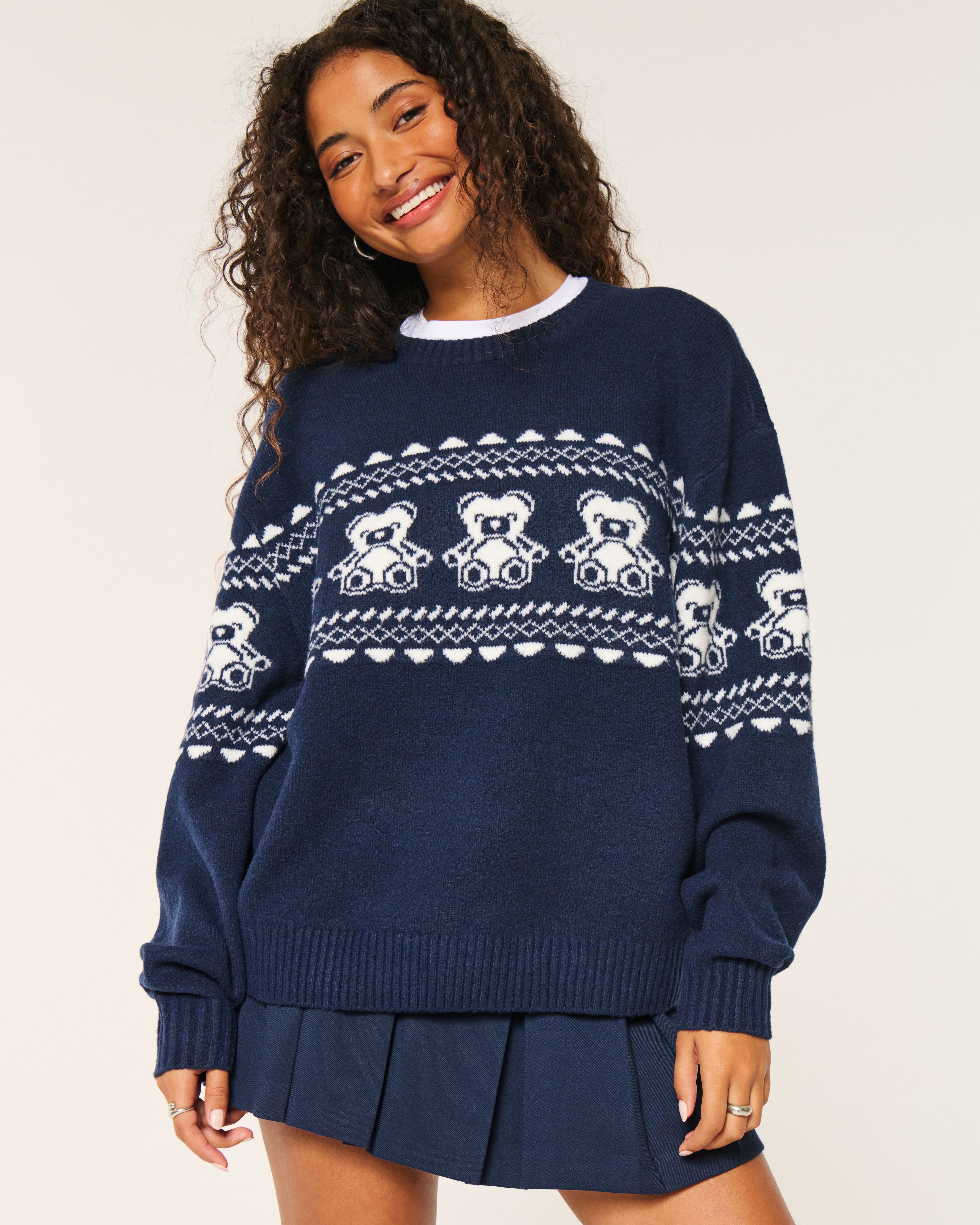 Hollister navy blue sweater store