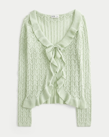 Women's Ruffle Tie-Front Cardigan | Women's Sale | HollisterCo.com