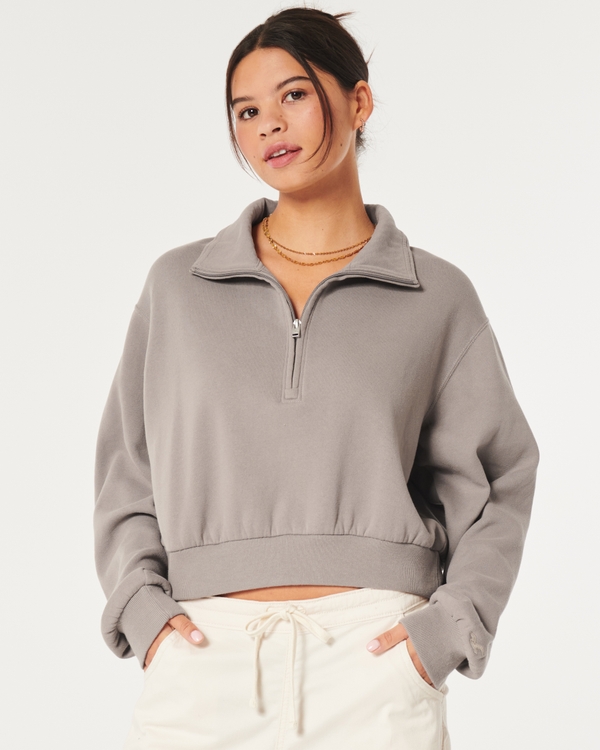 Womens Zip Up Hoodies Full Zip And Half Zip Hollister Co