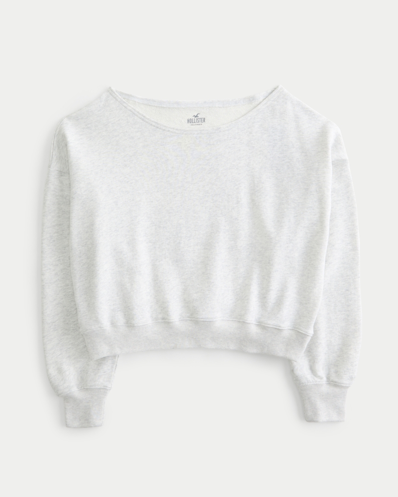Women's Easy Terry Off-the-Shoulder Sweatshirt | Women's Sleepwear ...