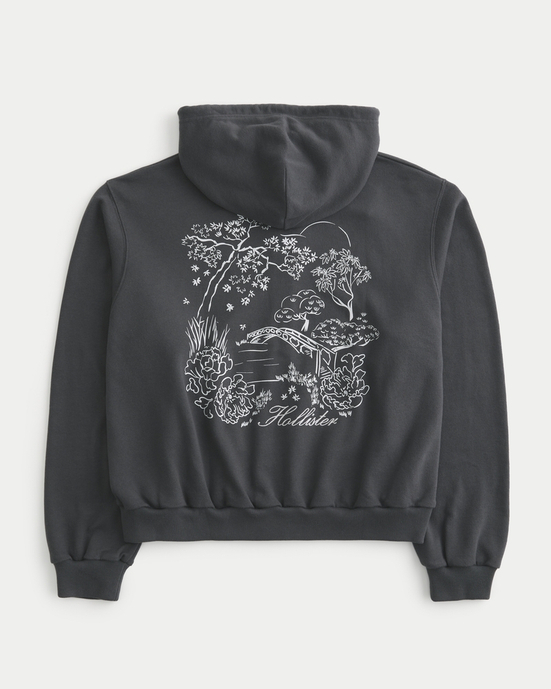 Women's Easy Logo Graphic Zip-Up Hoodie | Women's Tops | HollisterCo.com