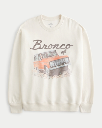 Women's Oversized Ford Bronco Graphic Crew Sweatshirt | Women's Sale ...