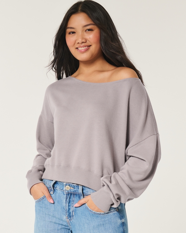 Women's Off the Shoulder Sweatshirts | Hollister Co.