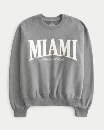 Women's Easy Miami Florida Graphic Crew Sweatshirt | Women's Clearance ...