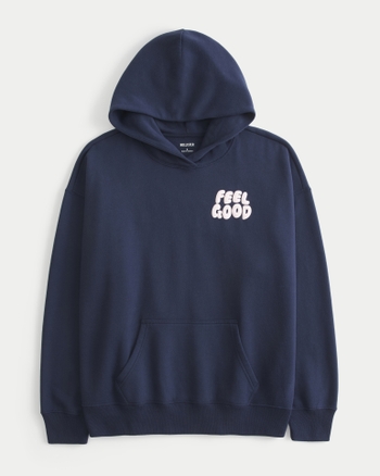 Women's Hollister Feel Good Oversized Logo Graphic Hoodie | Women's New ...