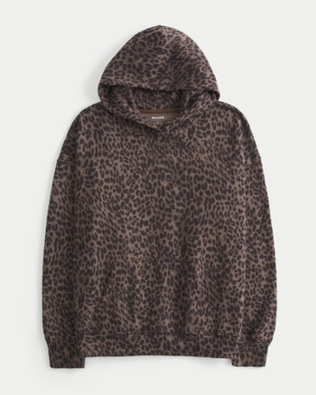 Women's Oversized Leopard Print Hoodie | Women's Sweatshirts ...