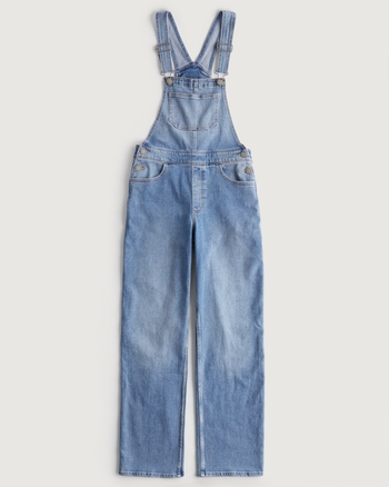 Women's Medium Wash Carpenter Overalls | Women's Bottoms | HollisterCo.com