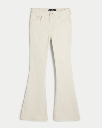 Women's High-Rise Cream Flare Jeans | Women's Clearance | HollisterCo.com