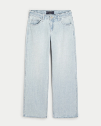 Women's Low-Rise Light Wash Baggy Jeans | Women's Clearance ...