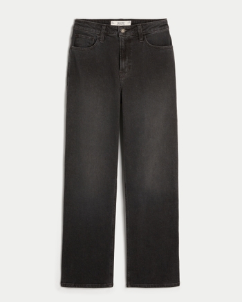 Women's Ultra High-Rise Washed Black Dad Jeans | Women's Bottoms ...