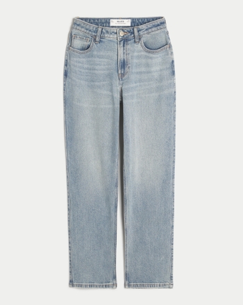 Women's Curvy High-Rise Medium Wash Straight Jeans | Women's Bottoms ...