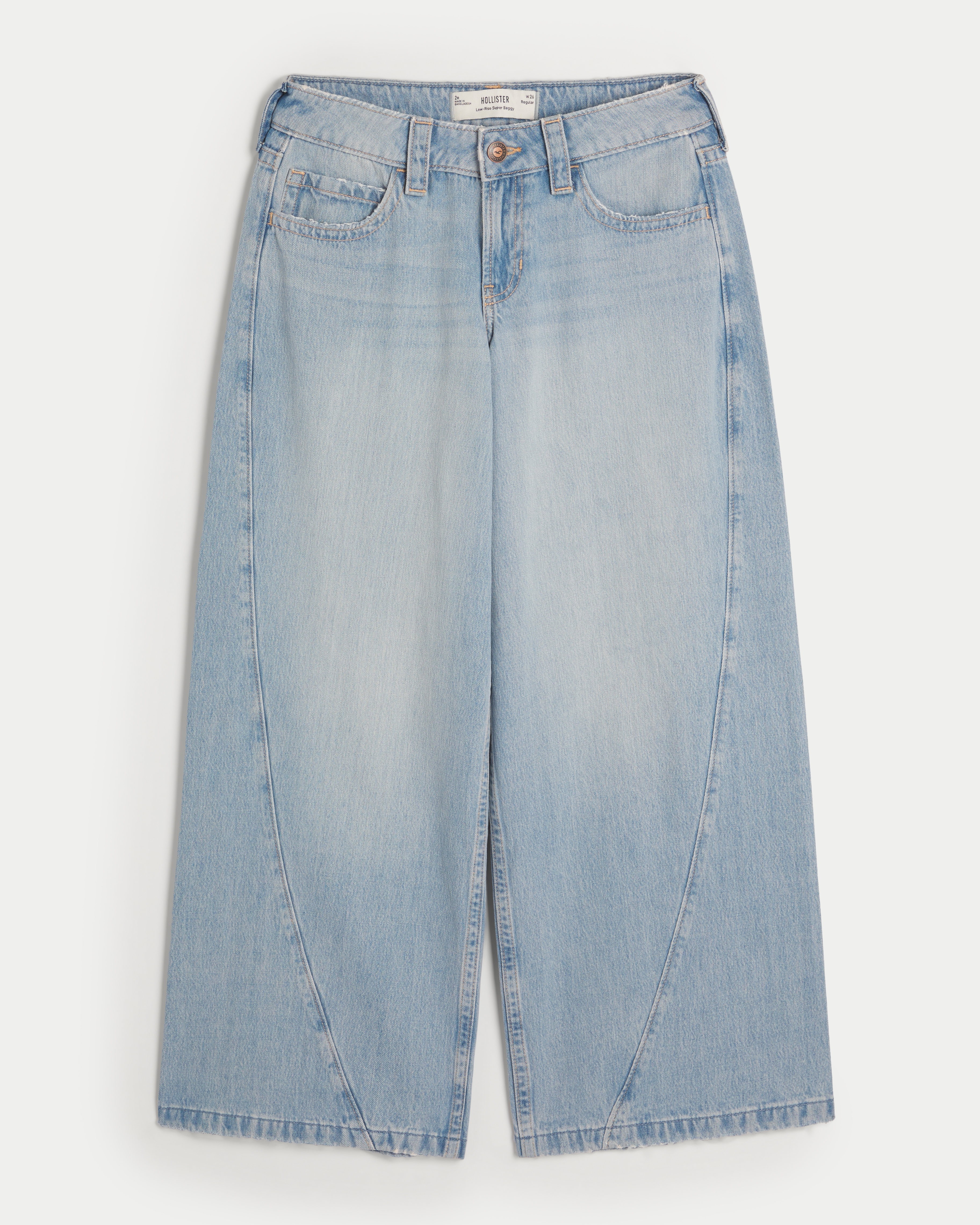 Mujeres Jeans muy holgados de tiro bajo con lavado claro Mujeres Partes inferiores HollisterCo
