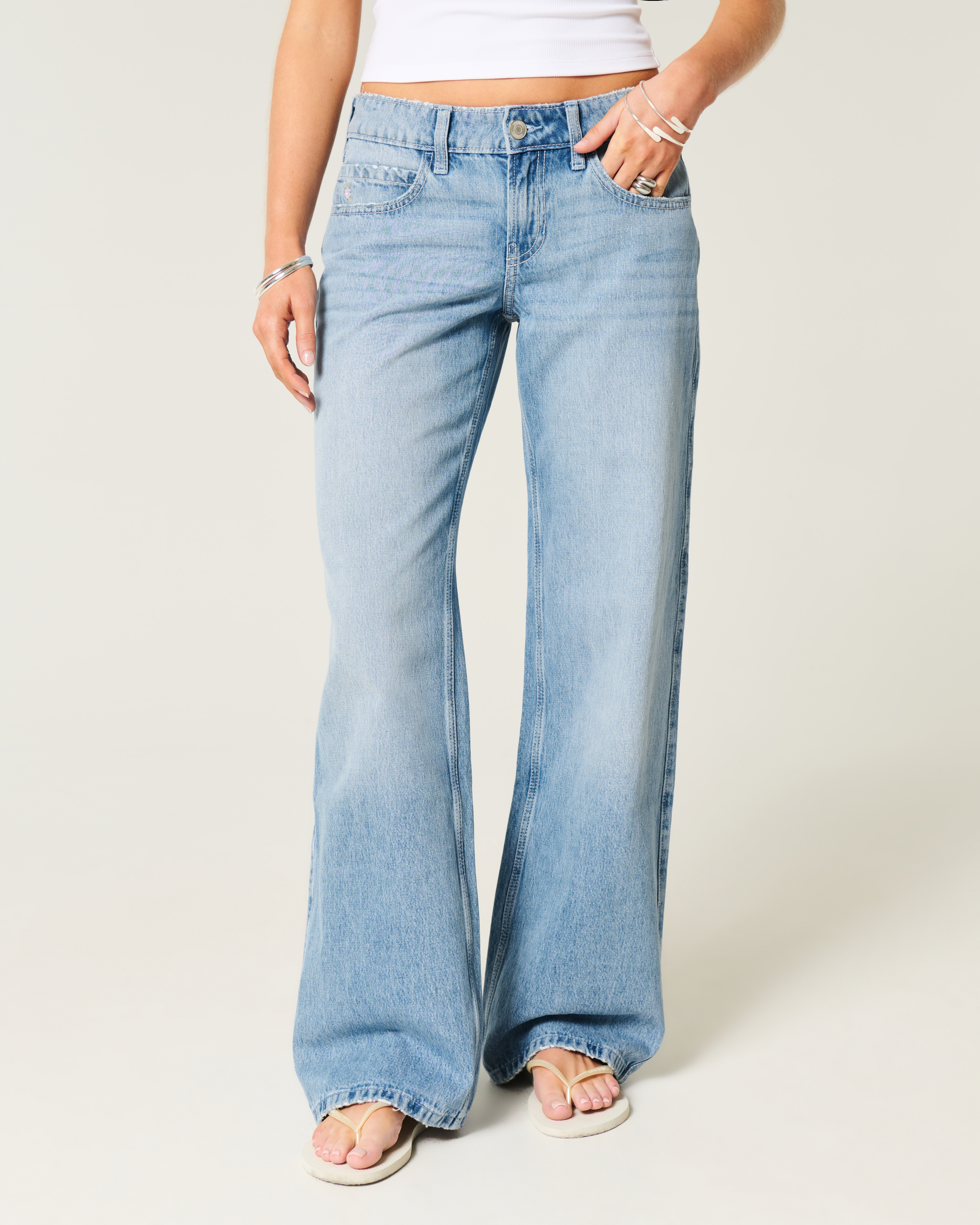 Women's Low-Rise Dark Wash Baggy Jeans | Women's Bottoms Women's Low-Rise Dark Wash Baggy Jeans | Women's Bottoms