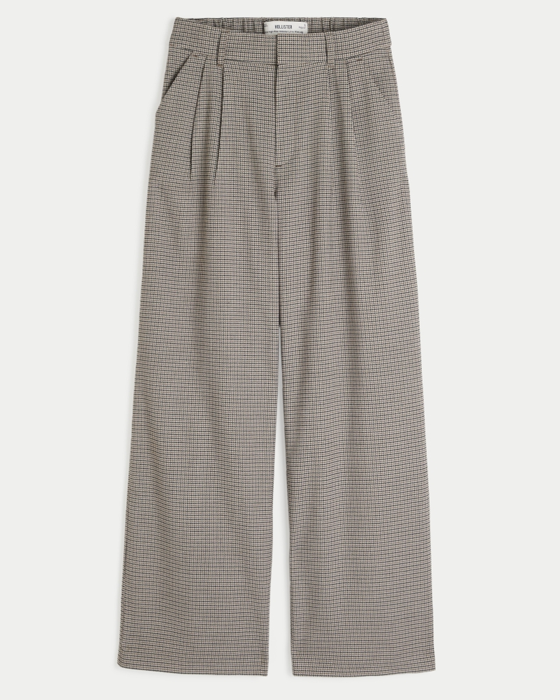 Hollister checked trousers store