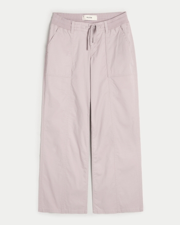 Women S Ultra Low Rise Poplin Baggy Pants Women S Clearance