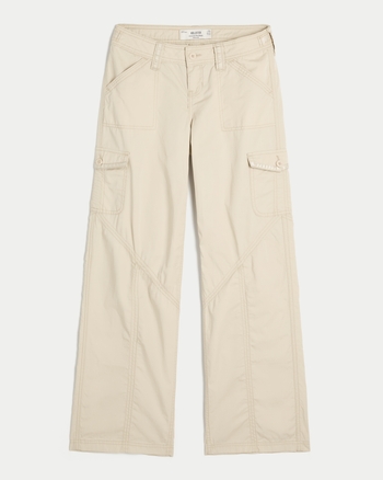 Women's Hollister Andi Adjustable Waist Ultra Low-Rise Baggy Satin Trim ...