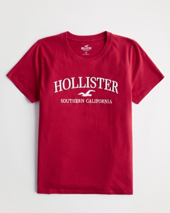 Women's Easy Embroidered Logo Graphic Tee | Women's Tops | HollisterCo.com