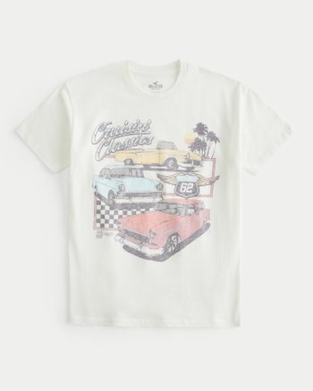 Women's Oversized Classic Car Graphic Tee | Women's Tops | HollisterCo.com