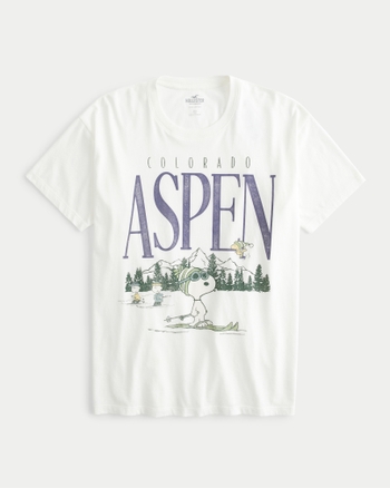 Women's Oversized Aspen Colorado Snoopy Graphic Tee | Women's Tops ...