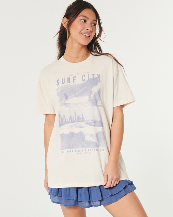 Womens Graphic Tees - Crop Tops and Oversized | Hollister Co.