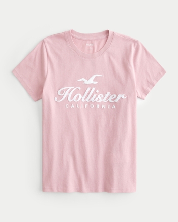 Women's Easy Cotton Logo Graphic Tee | Women's Tops | HollisterCo.com