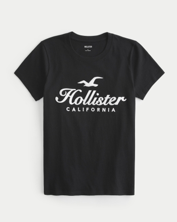 Women's Easy Cotton Logo Graphic Tee | Women's Tops | HollisterCo.com