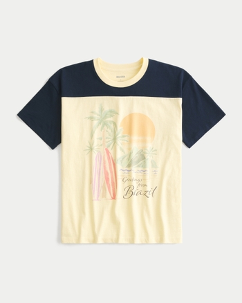 Women's Oversized Brazil Graphic Tee | Women's Clearance | HollisterCo.com