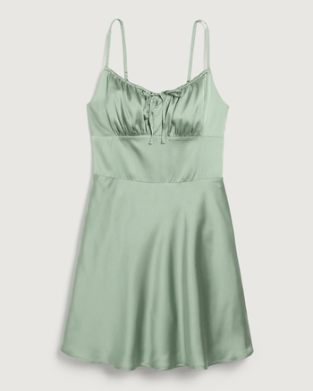 Women's Ruched Bust Satin Mini Dress | Women's New Arrivals ...