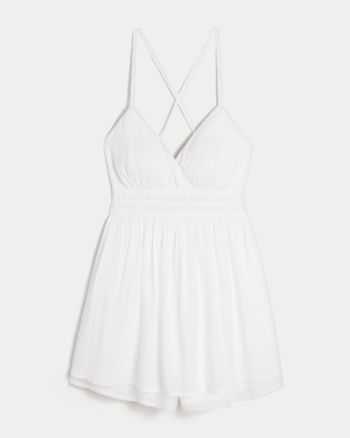 Women's Open-Back Babydoll Romper | Women's Dresses & Rompers ...