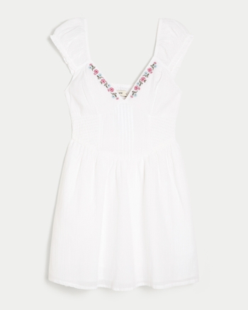 ウィメンズ Embroidered Mini Dress | ウィメンズ ワンピース&ロンパース | HollisterCo.com