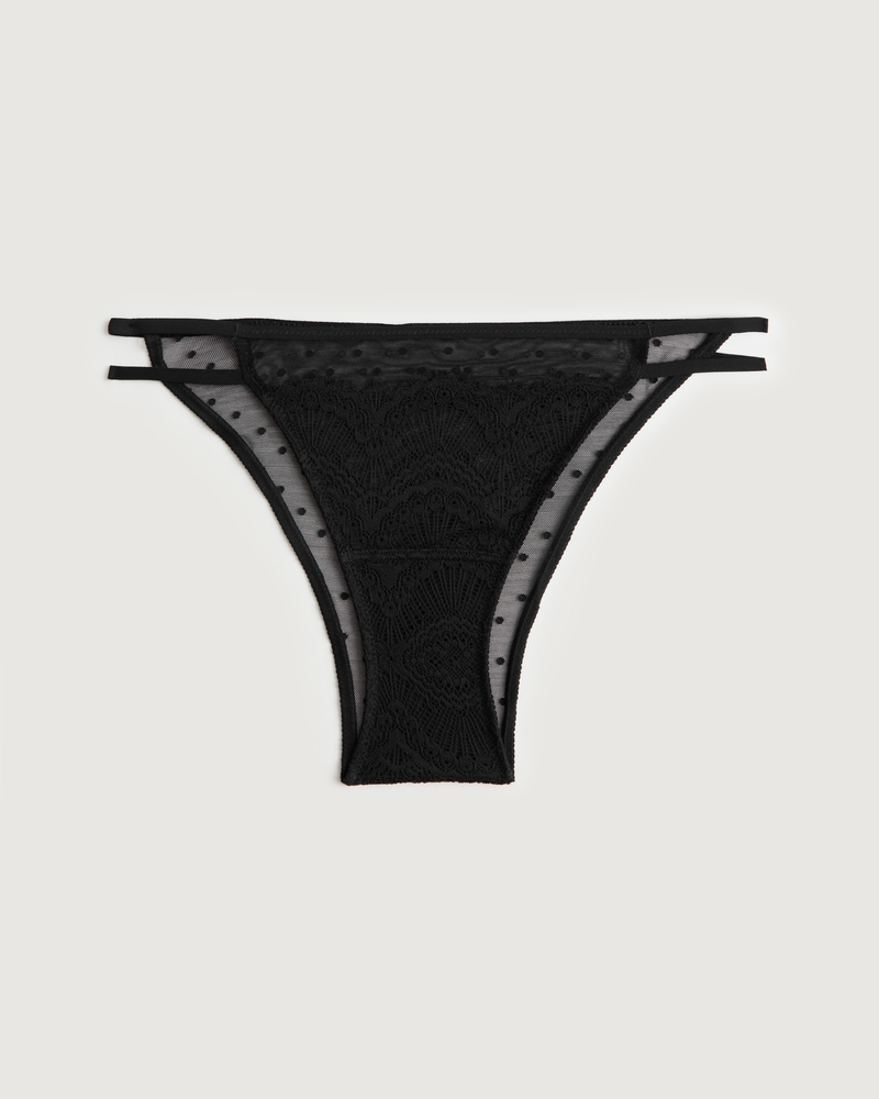 Womens Gilly Hicks Double Strap Lace And Dot Mesh Cheeky Womens Bras