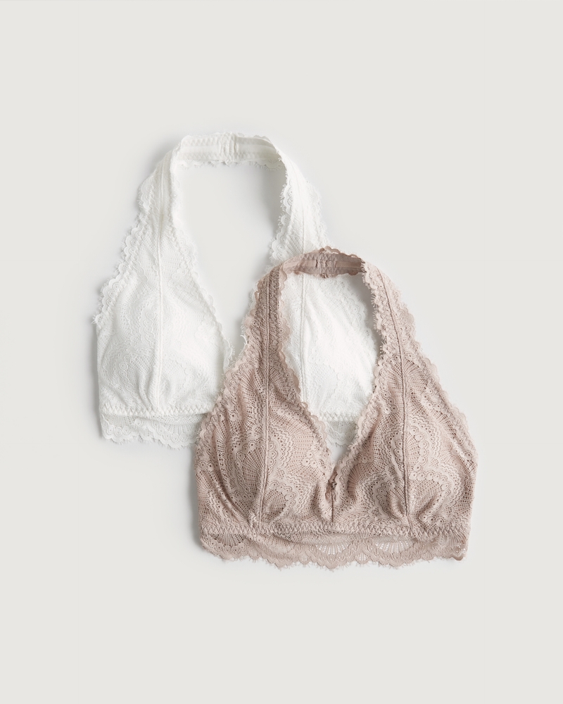 Women's Gilly Hicks Lace Halter Bralette 2-Pack | Women's Bralettes ...